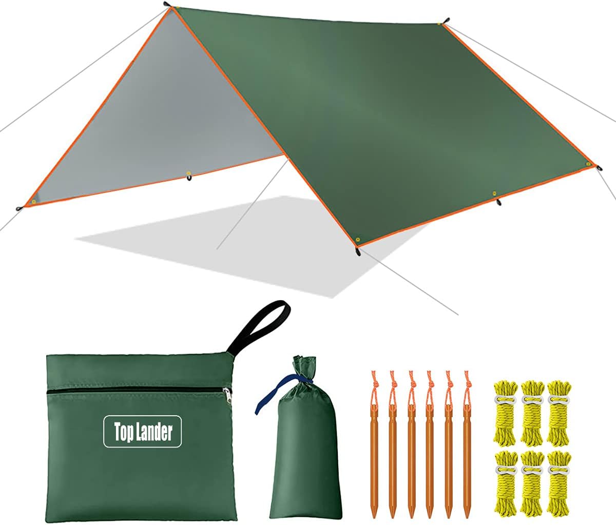 Large Waterproof Camping Tarp Tent Shelter Lightweight Backpacking ...