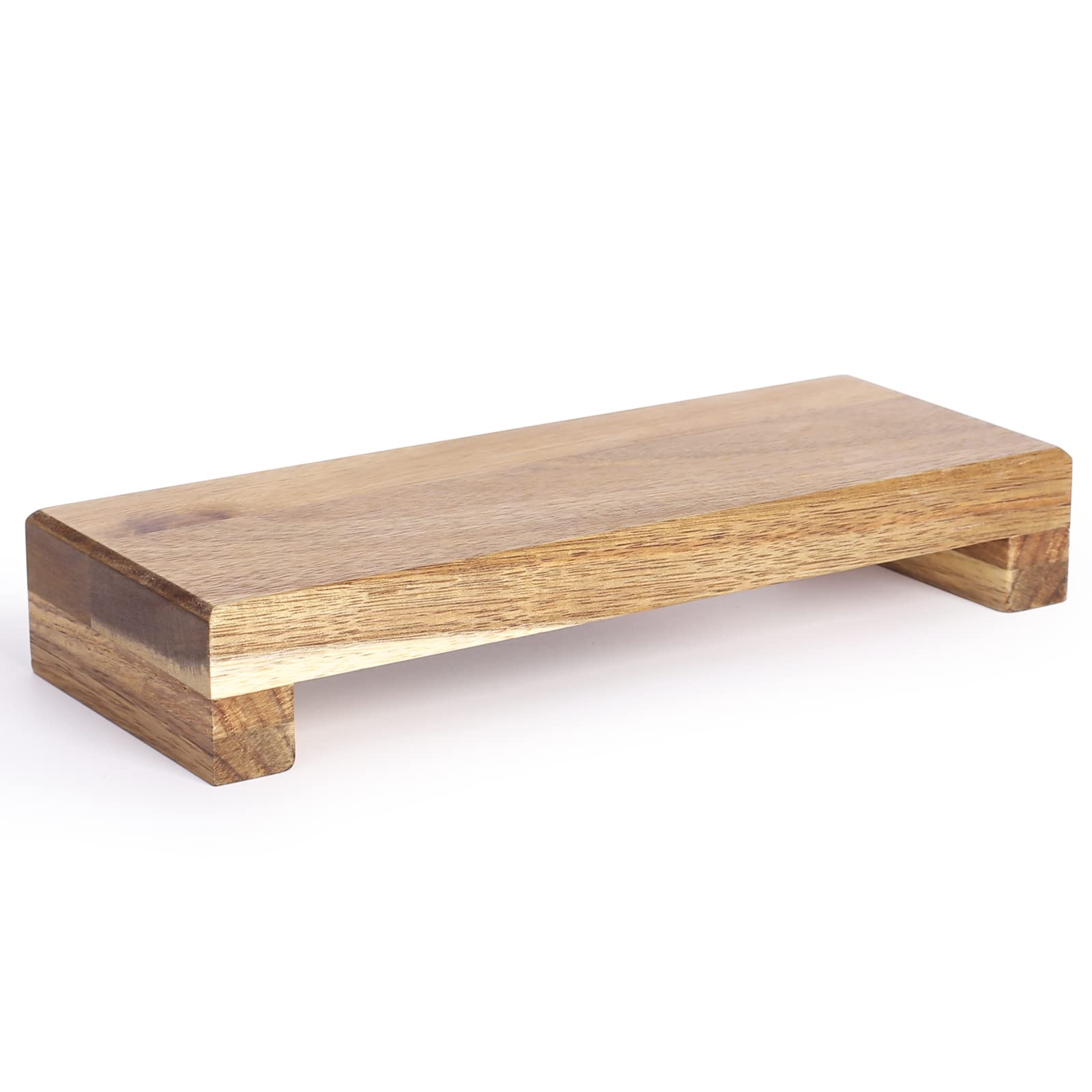 Farmhouse Wood Riser Tray for Display, Decorative Rustic Pedestal Stand ...