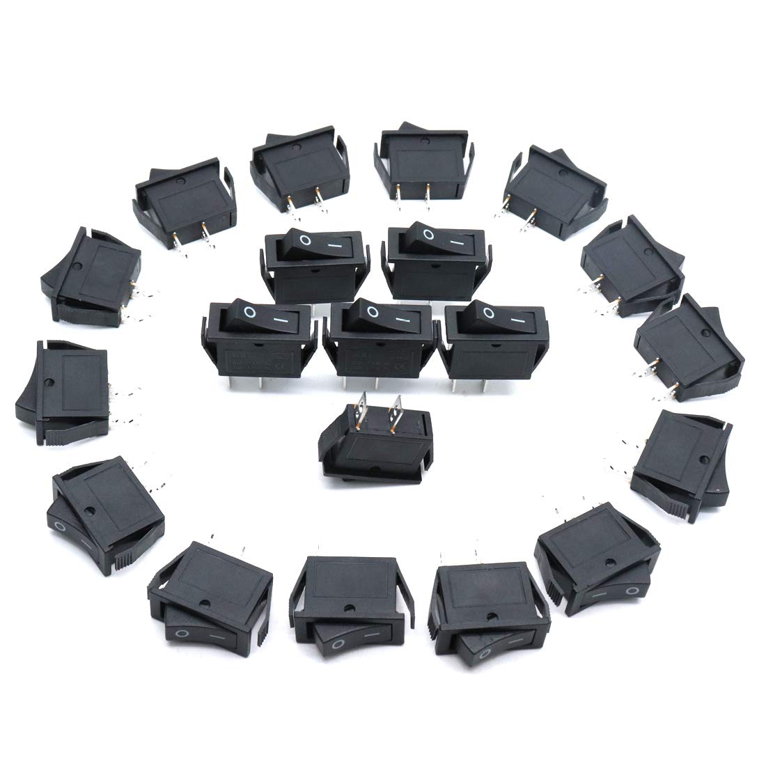 Buy ZXHAO 20pcs 2 Terminal On-Off 2 Position KCD3 Boat Rocker Switches ...
