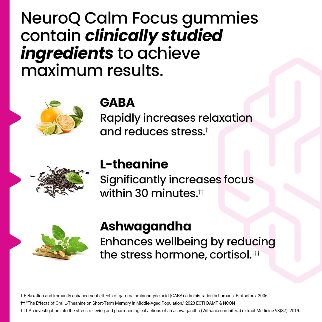 Snapklik.com : NeuroQ Calm Focus Gummies - Stress Relief Supplement ...