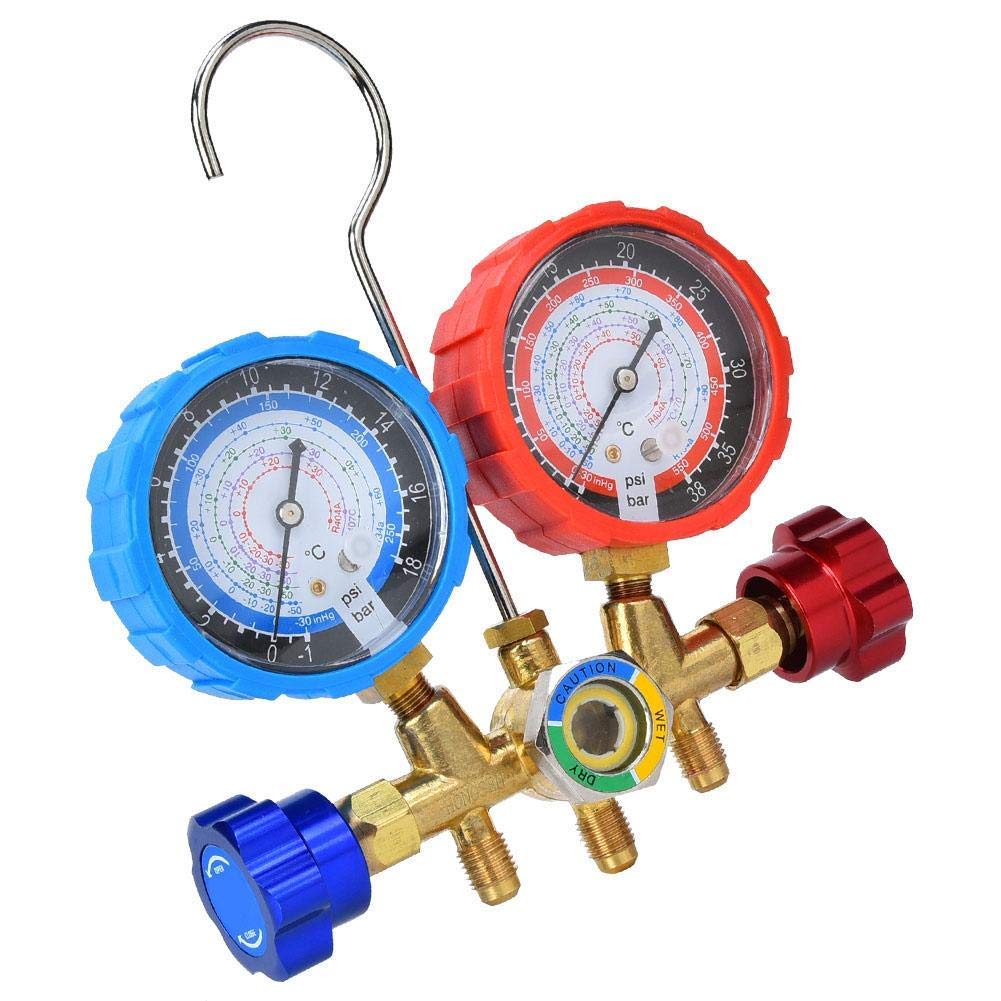 Buy AC Manifold Gauge with H800/L500psi for R410A - R32 Refrigerant, AC ...