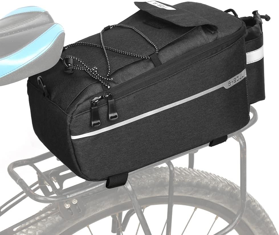 Patgoal Bike Trunk Bag Bicycle Rack Rear Carrier Bag Insulated Trunk ...