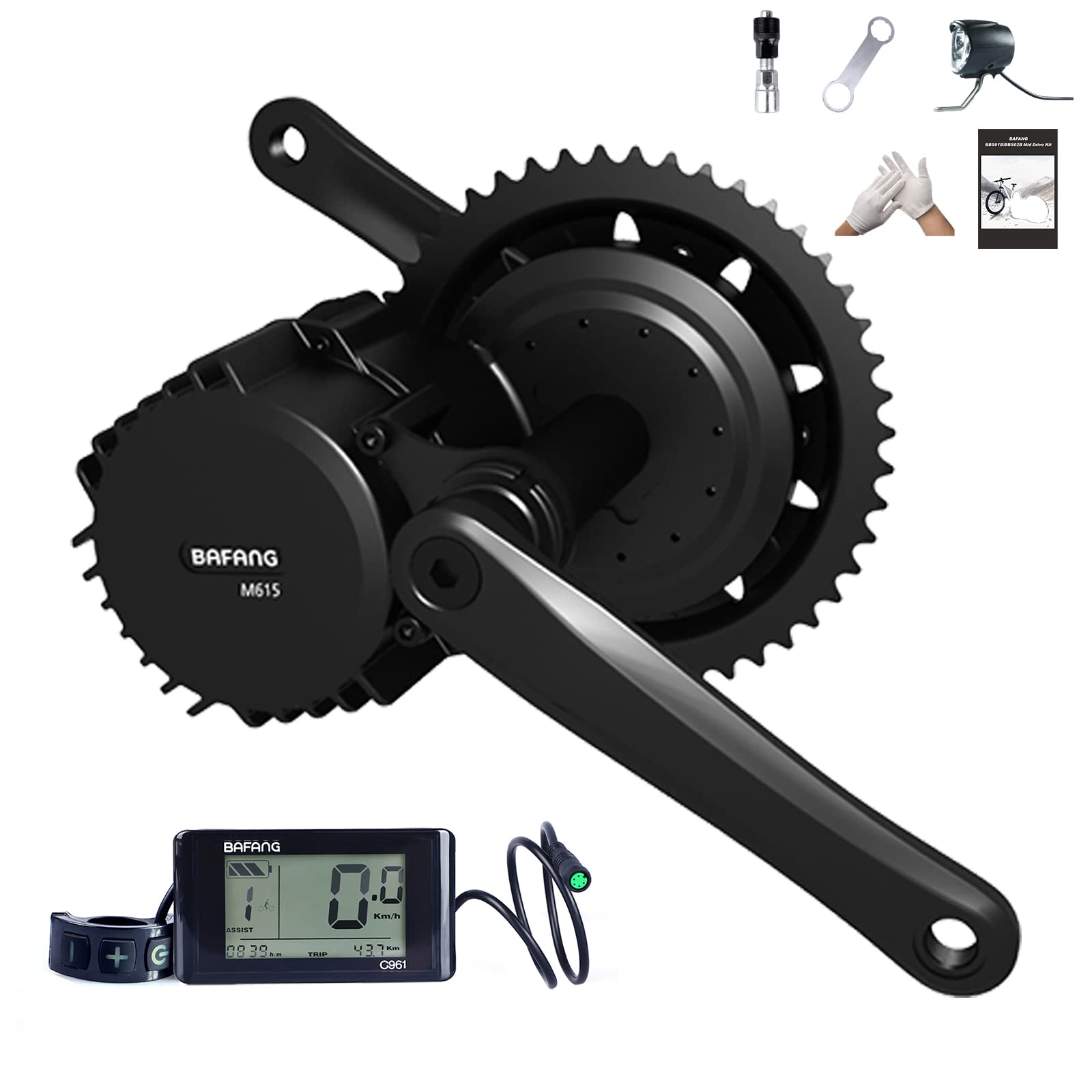 Buy BAFANG 48V 750W Mid Drive Kit, 8Fun BBS02 Electric Bike Mid Motor ...