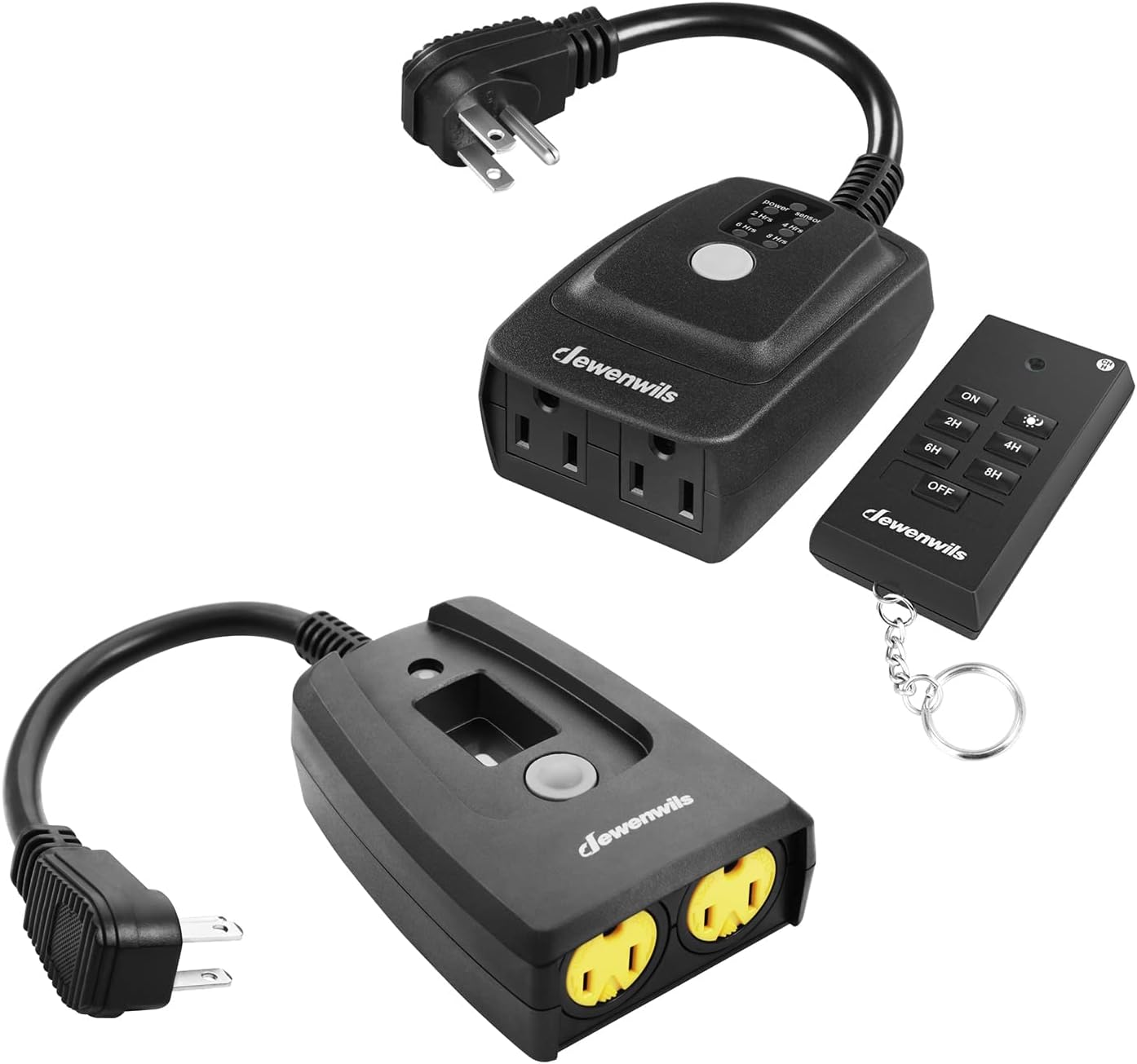 DEWENWILS Light Sensor Timer with Remote and Outlet Countdown Christmas ...