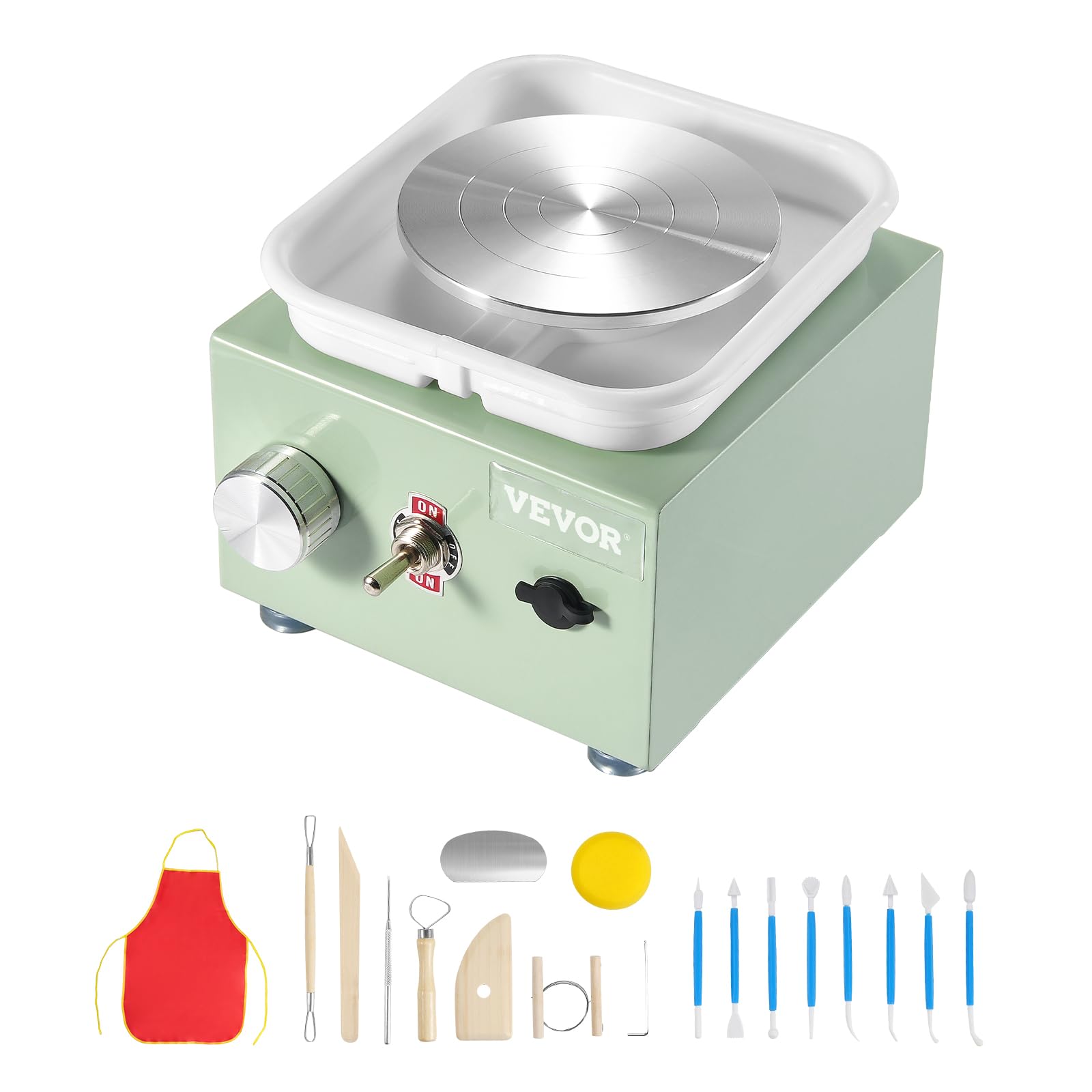Amazon.com: VEVOR Mini Pottery Wheel, 2.56in/3.94in, 2 Turntables ...
