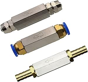 Amazon.com: Brass One Way Air Check Valve Full Port Pneumatic Non ...
