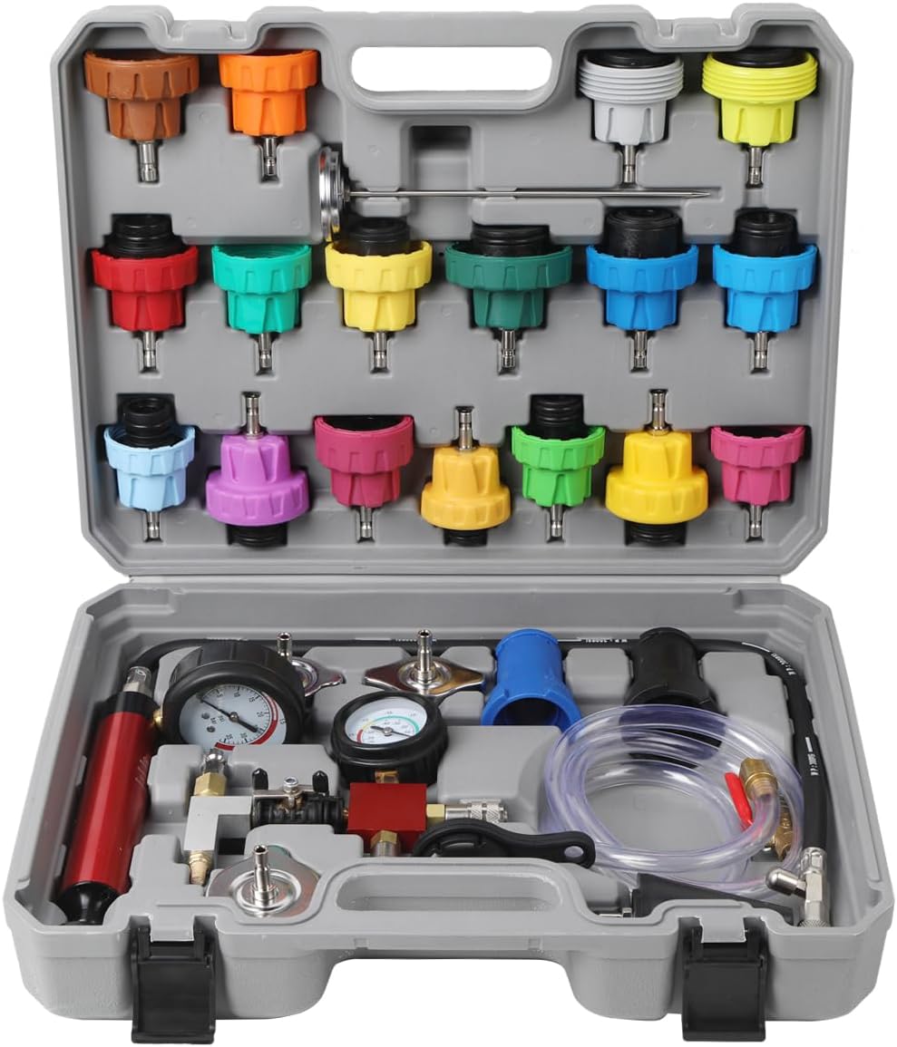 Amazon.com: 8MILELAKE 33pcs Universal Radiator Pressure Tester Set and ...
