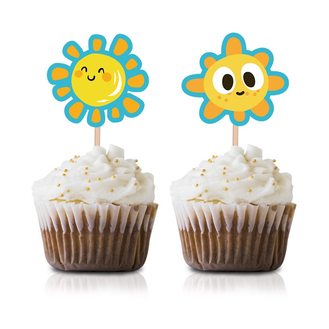 Sun Cupcake Topper Picks 24 Pack You Are My Sunshine | Desertcart Sri Lanka