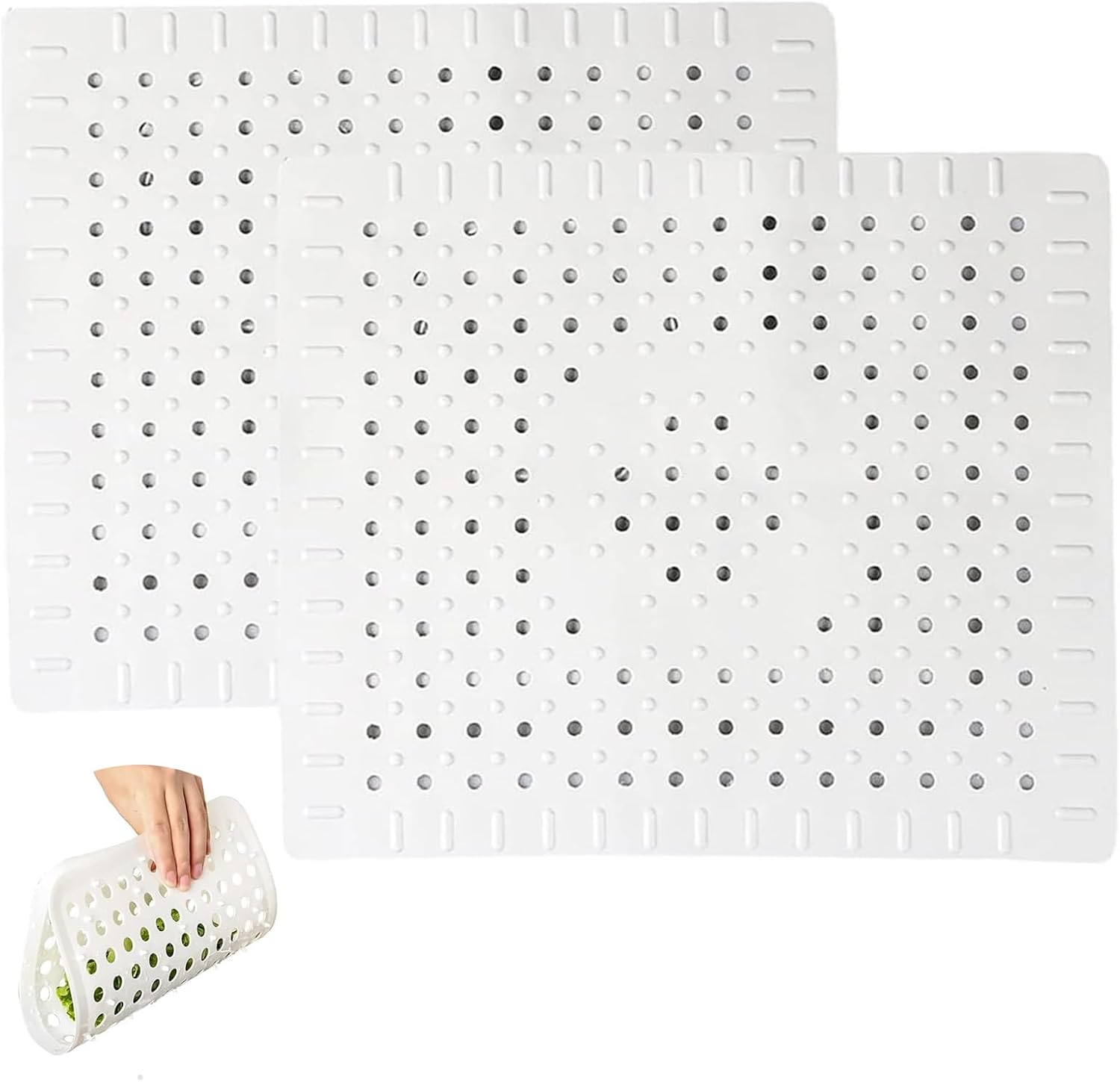 NUWIQ Tappetino Lavandino Cucina Silicone, 2 Pezzi, Grigio, PVC ...