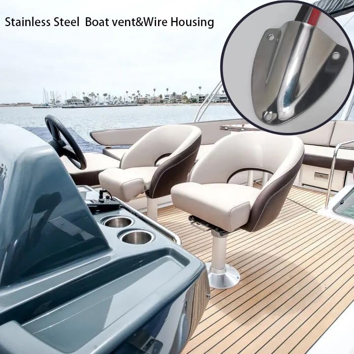 Snapklik.com : 10pcs Stainless Steel Clam Shell Vent, Boat Transducer ...