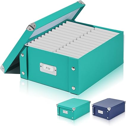 Amazon.com: Checks Storage Box with Lid Envelope Boxes Foldable Receipt ...
