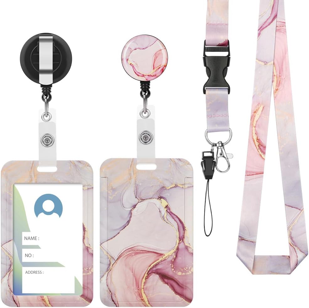 Vicloon Lanyard with Card Holder, 2Pcs ID Badge Holder with Lanyard ...