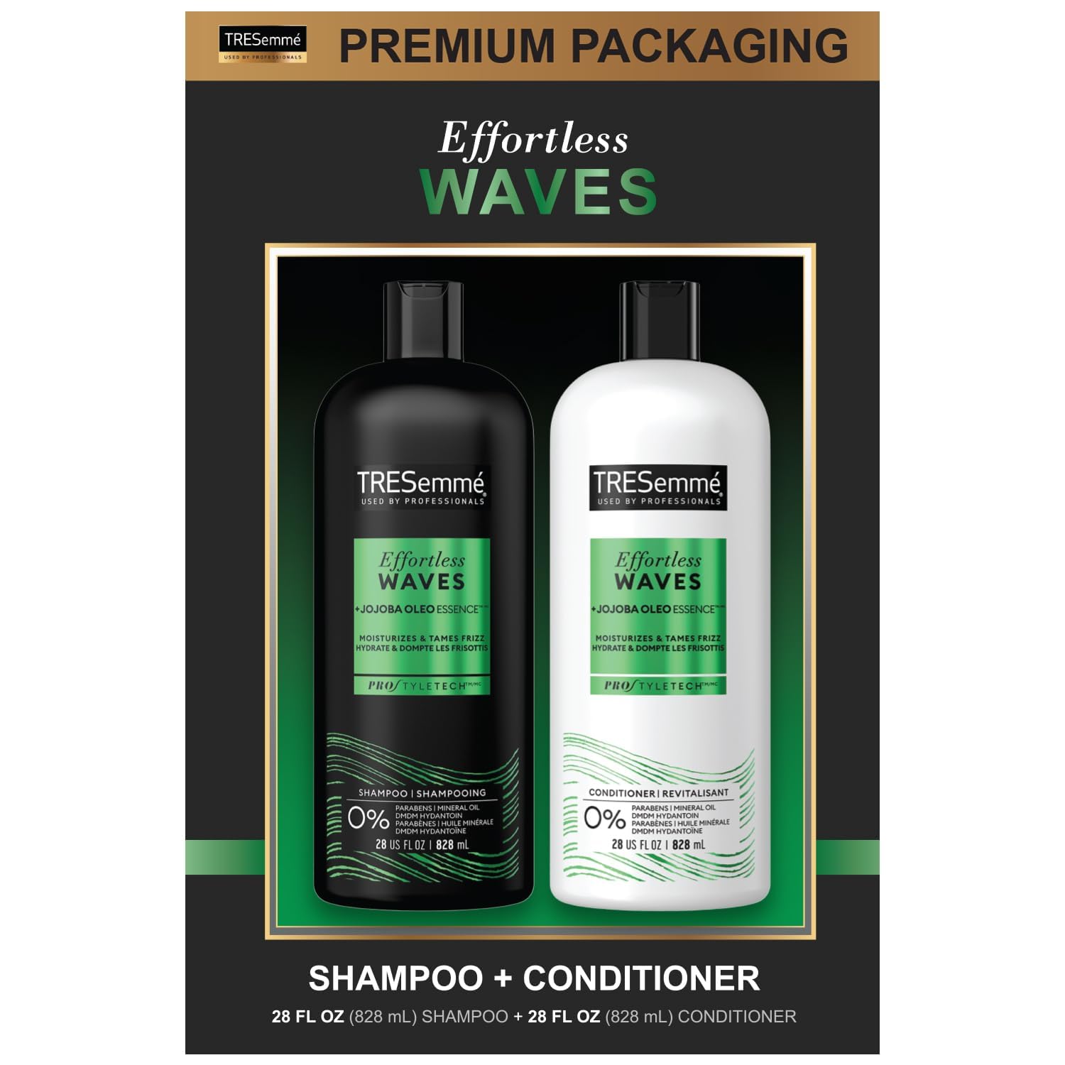 Amazon.com : TRESemmé Shampoo and Conditioner, Effortless Waves – Wavy ...