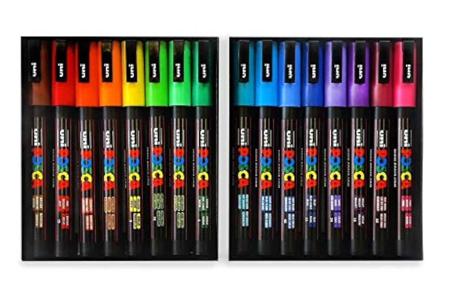 POSCA Colouring - PC-3M Full Spectrum Set of 16 - in 2 Gift Boxes ...