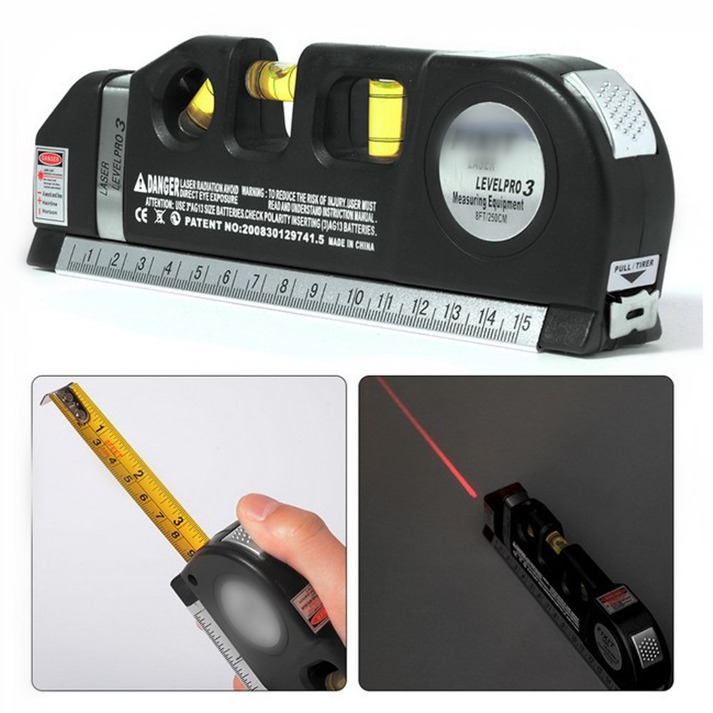 Fancyku Multipurpose Laser Level Laser Measure Line 8ft+ Measure Tape ...