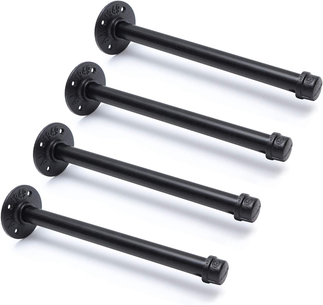 Amazon.com: Industrial Pipe Shelf Brackets 12 inch - Set of 4, Rustic ...