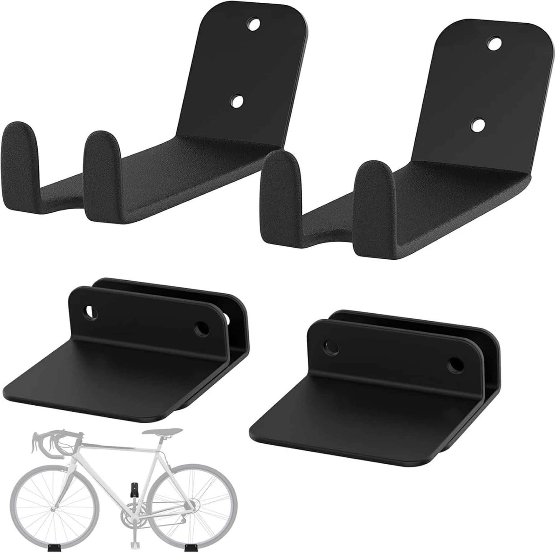 Amazon.com: 1 ZJ RIGHT R 1pc Black Bike Hanger, Wall Mount Bike Rack ...