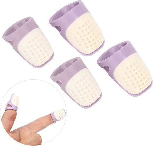 4 Pcs Rubber Finger Tips Guard Anti Slip Rubbers Pad Gel, Finger ...