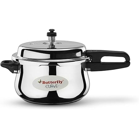 Buy Butterfly Curve Stainless Steel Outer Lid Pressure Cooker, 3 Litre ...