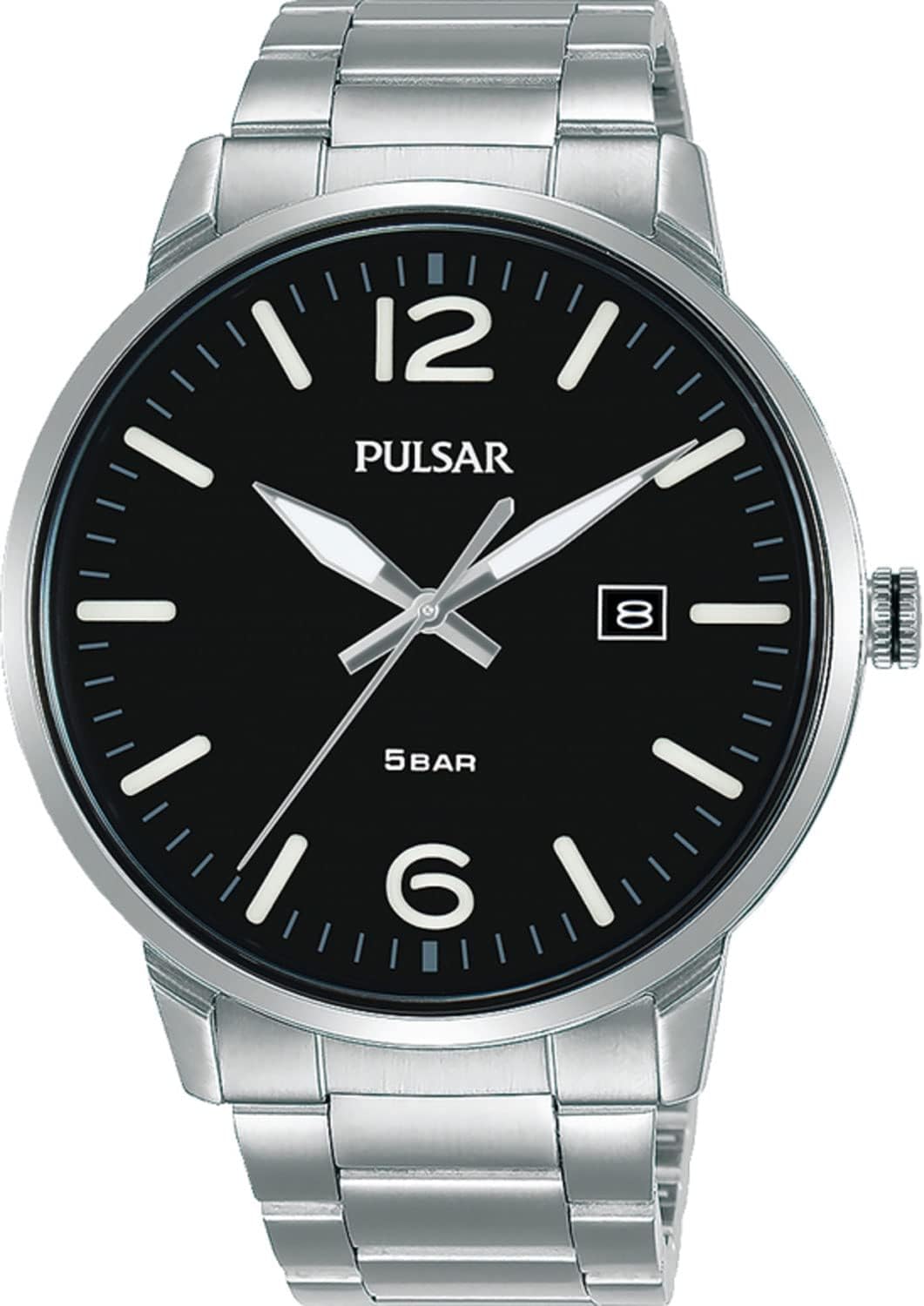 Pulsar Men Analog Quartz Watch with Metal Strap PS9687X1 : Amazon.co.uk ...