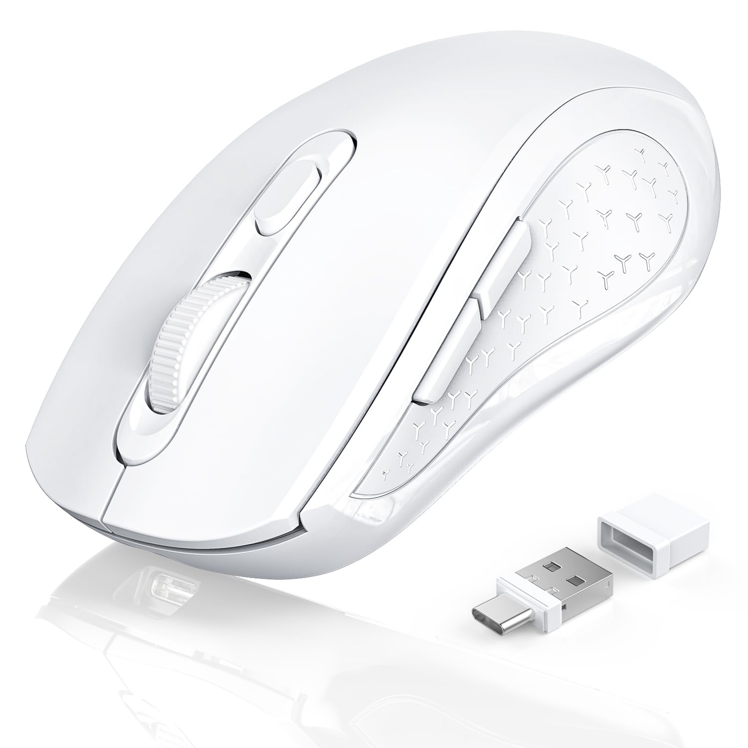 Amazon.com: Wireless Computer Mouse for PC-Rechargeable 2.4GHz Optical ...