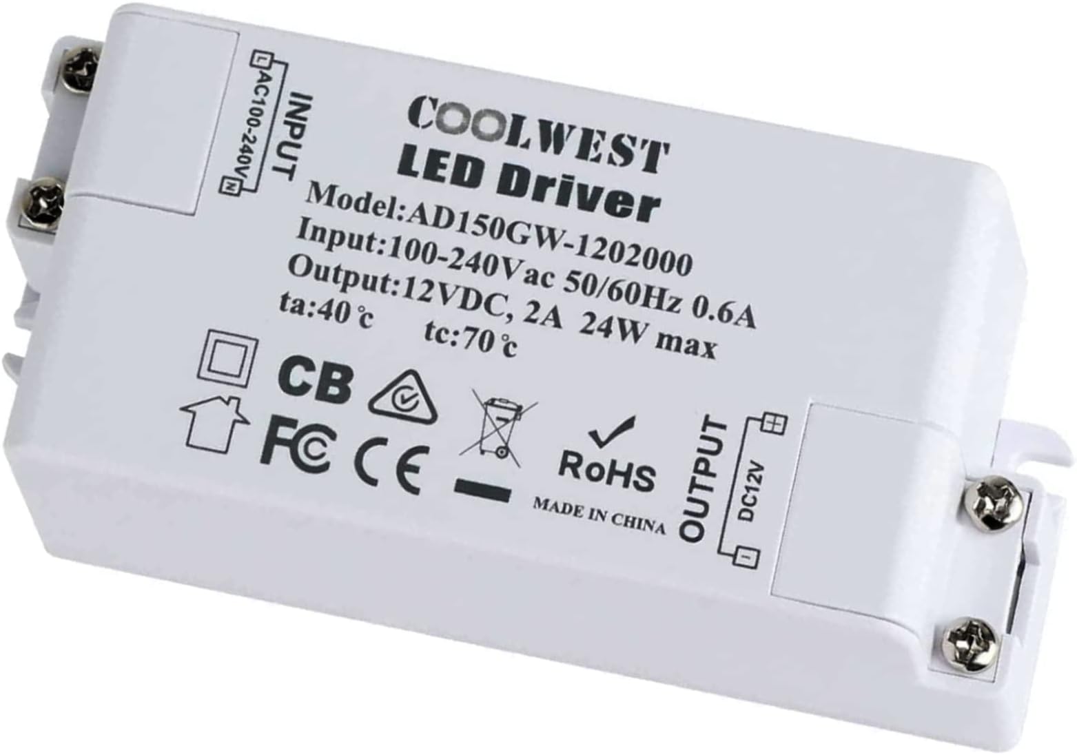 Led Driver DC 1000mA 33V-40V DC 40W Constant Current Power Supply for ...