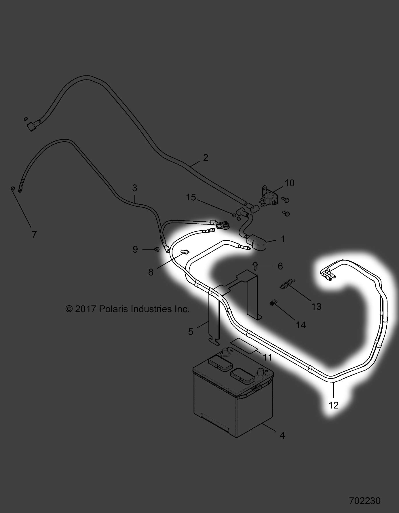 Amazon.com: Polaris Ranger Battery to Terminal Block Accessory Cable ...