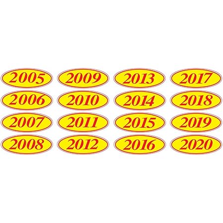 Amazon.com: EZ-Line Oval Model Windshield Year Stickers for Car Windows ...