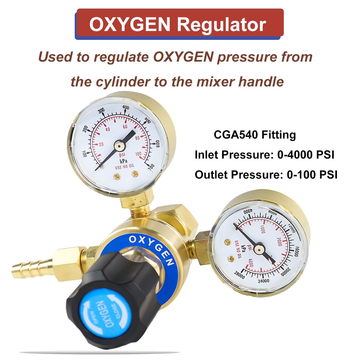 Snapklik.com : 2 Pieces Oxygen And Acetylene Regulator Set, Oxygen ...
