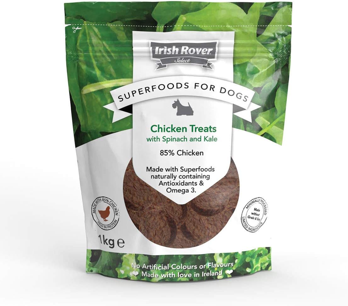 Irish Rover Superfoods for Dogs, Chicken treats with Spinach and Kale ...