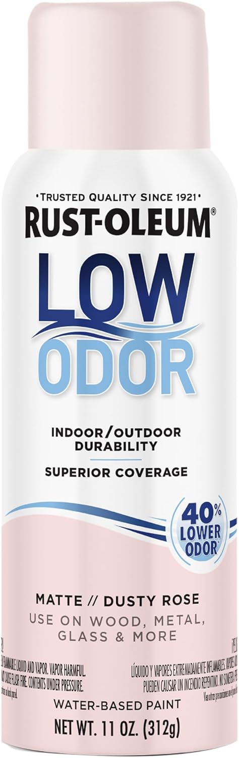 Rust-Oleum Low Odor Premium Spray Paint, 11 oz, Matte Dusty Rose ...
