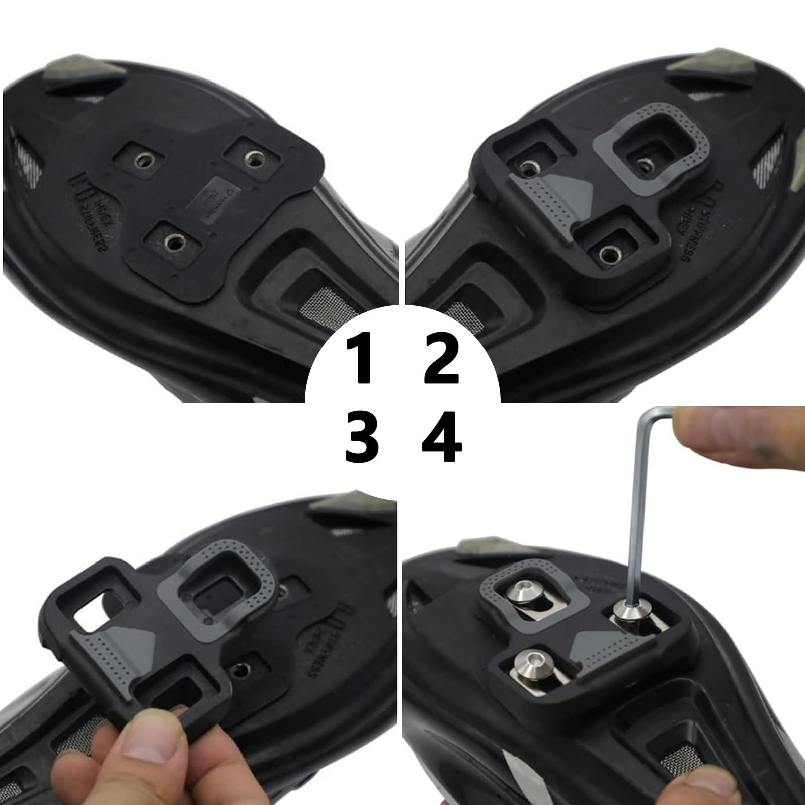 Bike Cleat Adjustment Kit HARY 3-Piece Cleat Spacer Set For Shimano SPD ...