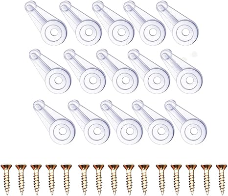 30 Pcs Glass Retainer Clips Kit with Screw,Glass Door Retainer Clips ...