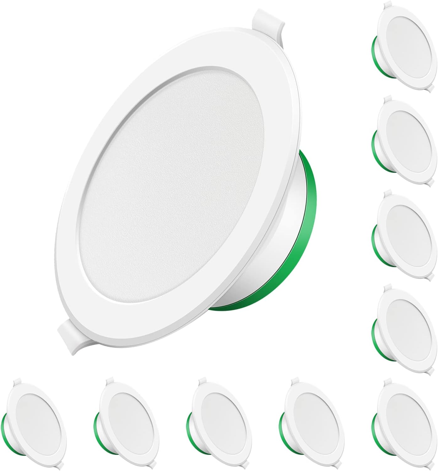 ALUSSO 10pcs 12W LED Ceiling Light LED Recessed Downlight Kit 92mm ...