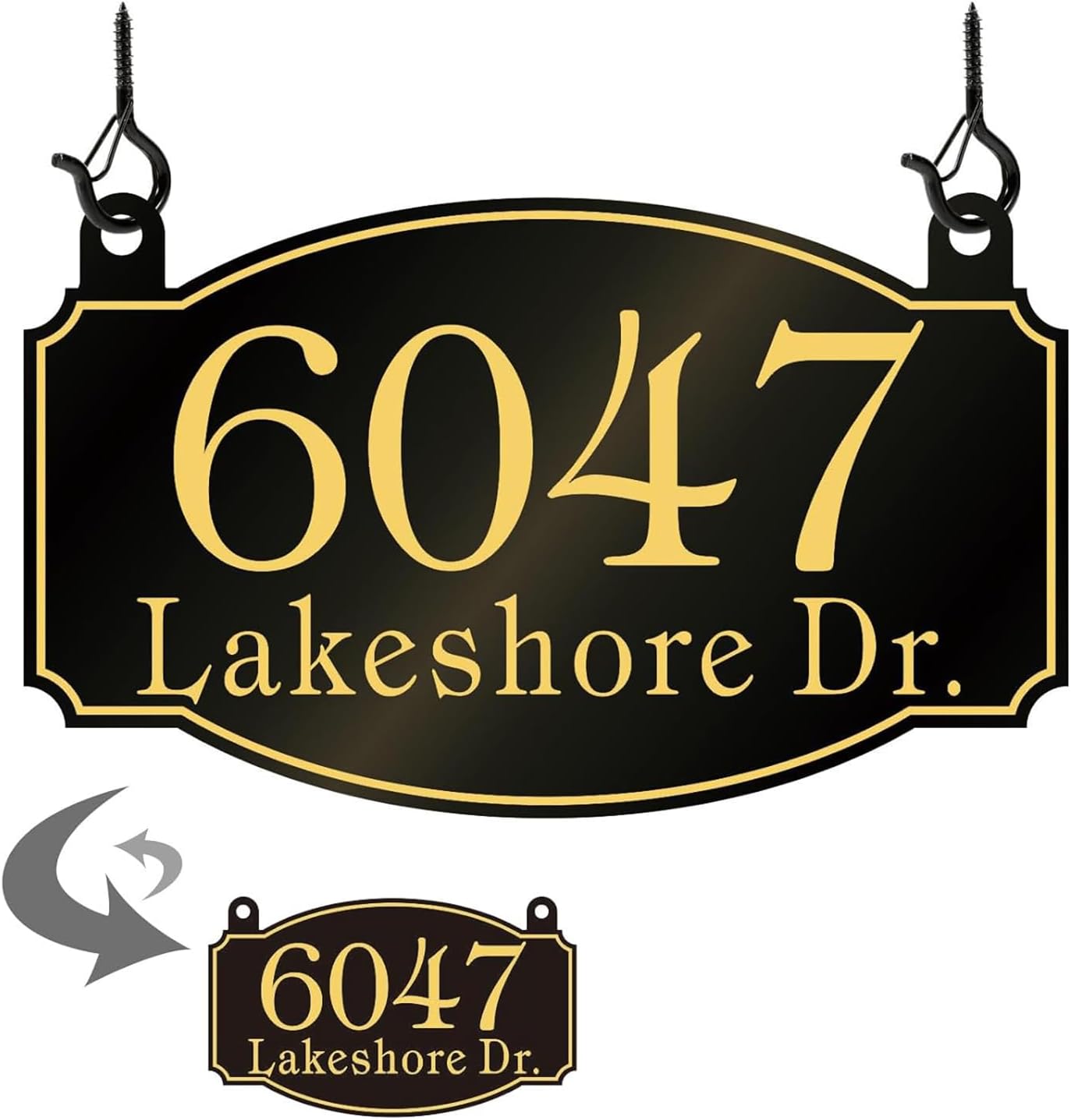 Amazon.com: Mailbox Number Sign Plaque Hanging - Reflective Mailbox ...