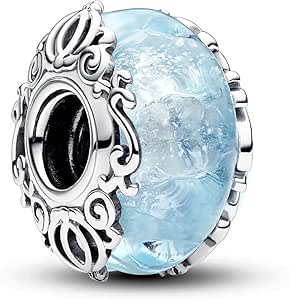 Amazon.com: Pandora Charm 793073C00 Cinderella murano blue: Clothing ...
