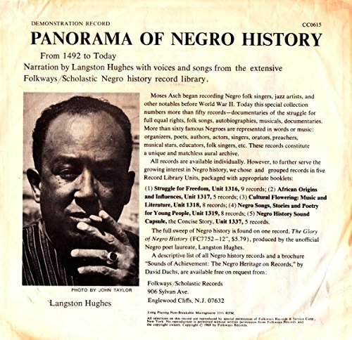 narration Langston Hughes - Langston Hughes ‎– Panorama Of Negro ...
