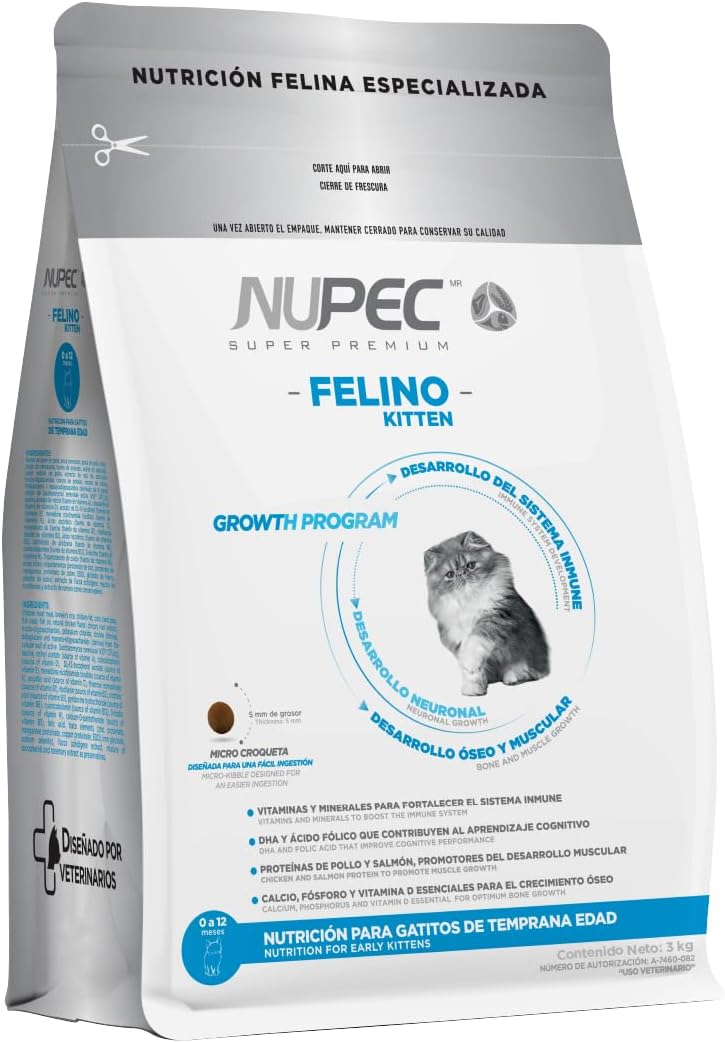 Nupec Alimento Seco para Gato Adulto, 3 kg, 1 Pack : Amazon.com.mx ...