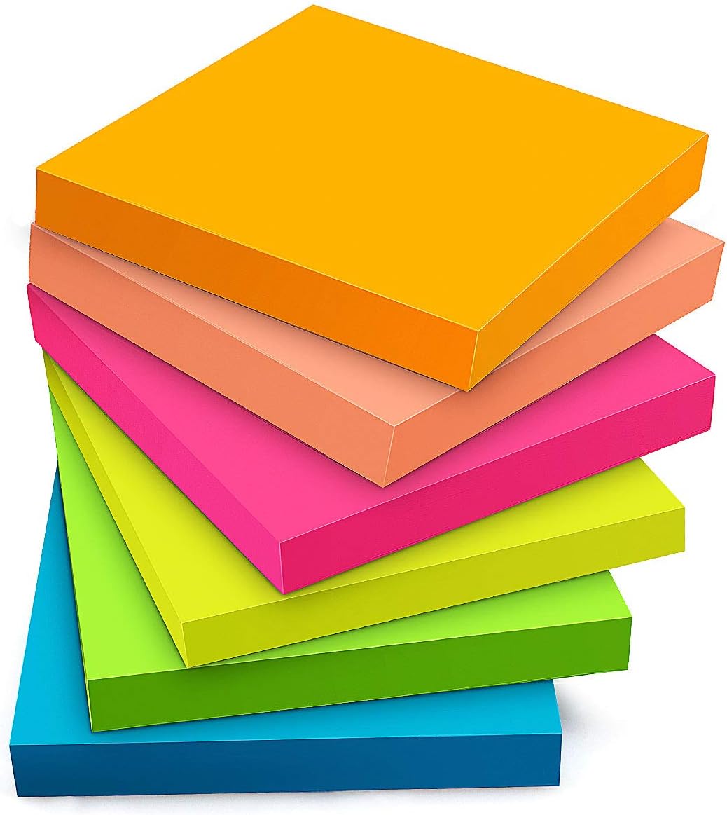 Amazon.com : Sticky Notes 3x3 Inches - Sticky Notes with Strong ...