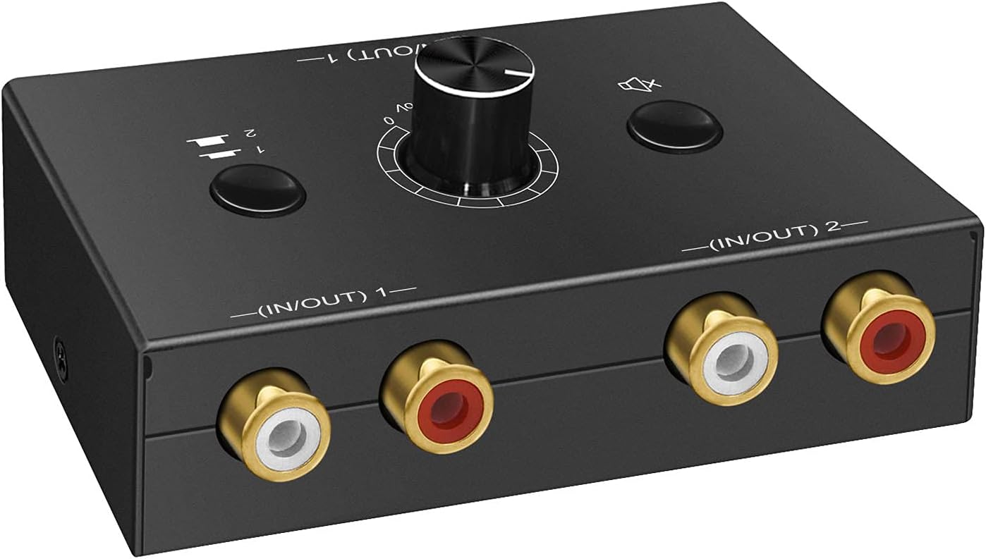 Amazon.com: 2-Way L/R Stereo Audio Selector Switcher, Speaker Switch ...