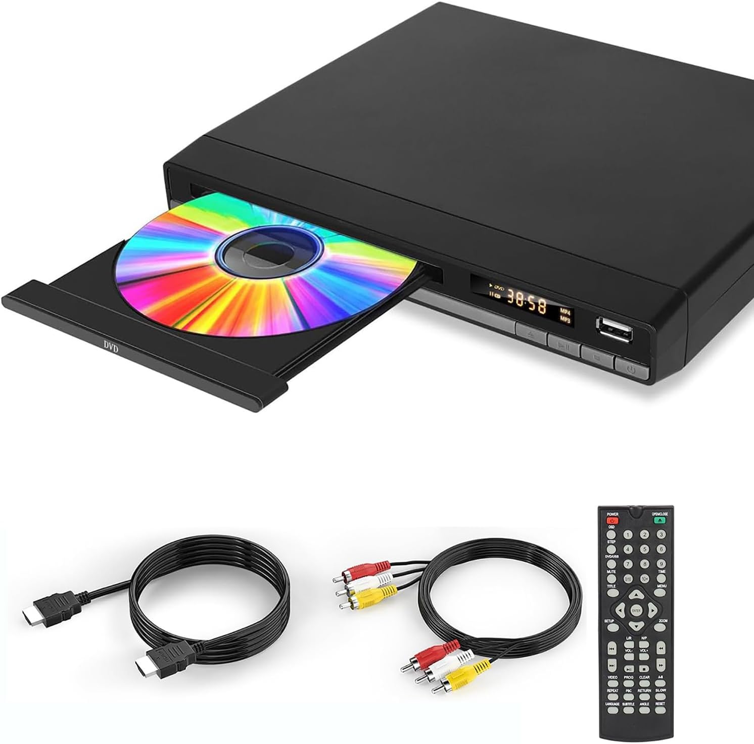 Amazon.com: DVD-168 Region Free DVD Player for TV, CD Player for Home ...