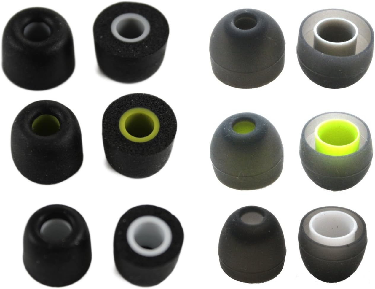 3 Pair Memory Foam & 3 Pair Silicone Rubber Replacement Earbuds, Ear ...