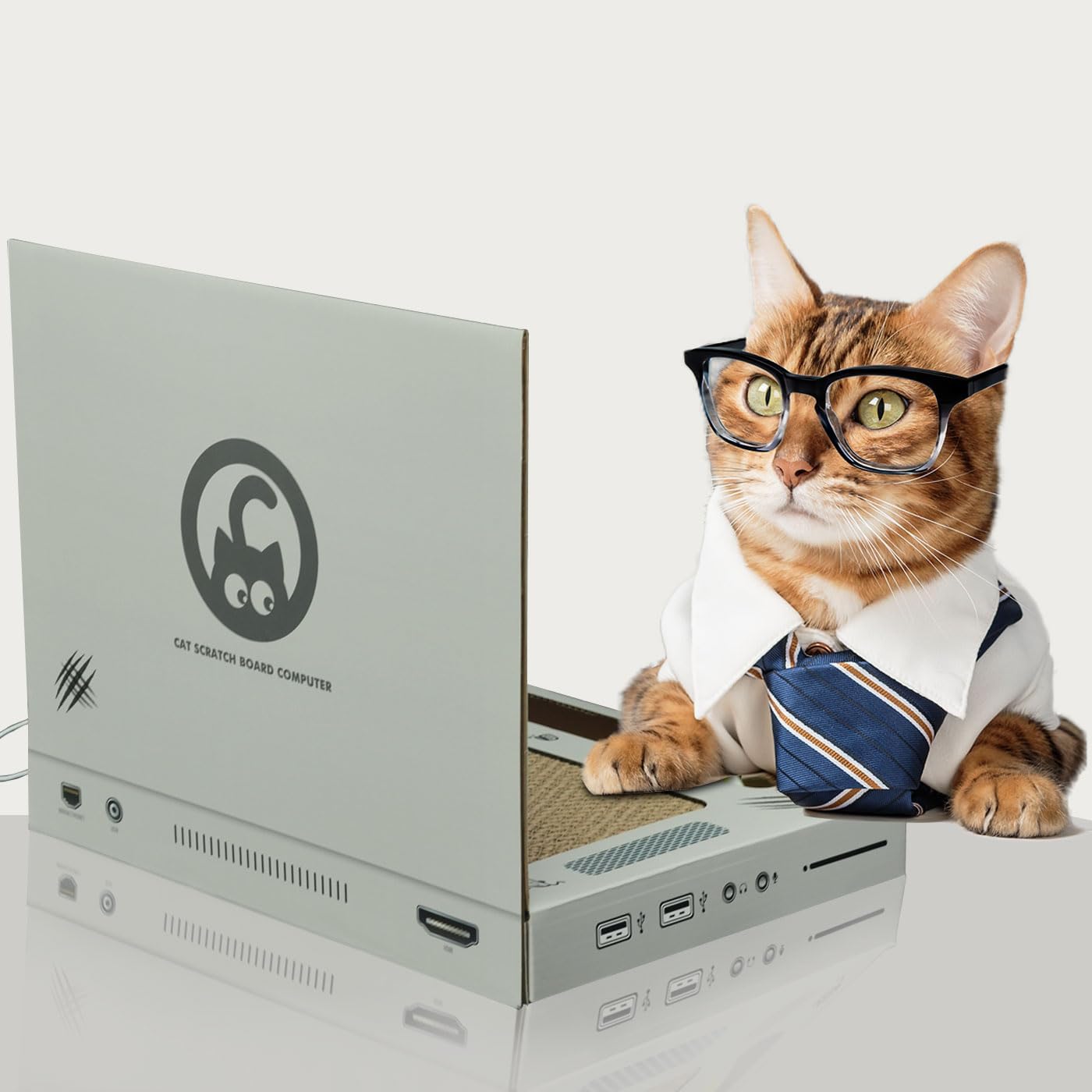 Amazon.com : Laxmara Mini Funny Carboard Cat Laptop & Computer TV ...