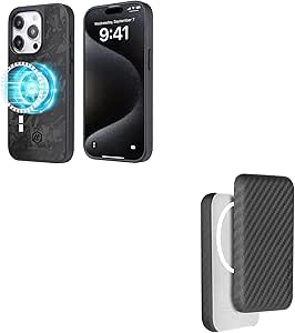 Amazon.com: MONOCARBON Real Forged Carbon Fiber Case for iPhone 15 Pro + MagSafe Battery Pack ...