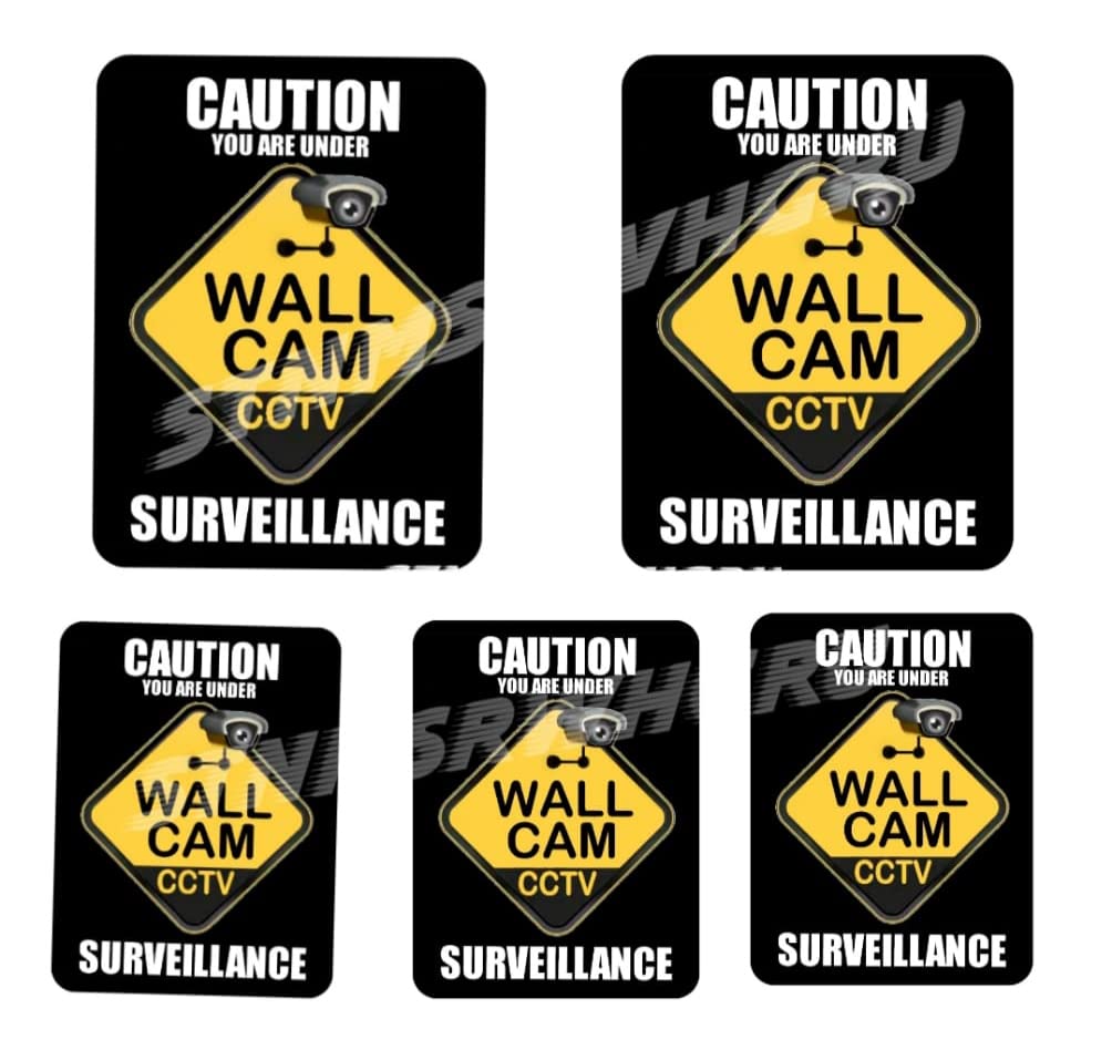 CCTV Camera Stickers Pack of 5 (4 & 5 inch) Safety & Warning | CCTV ...