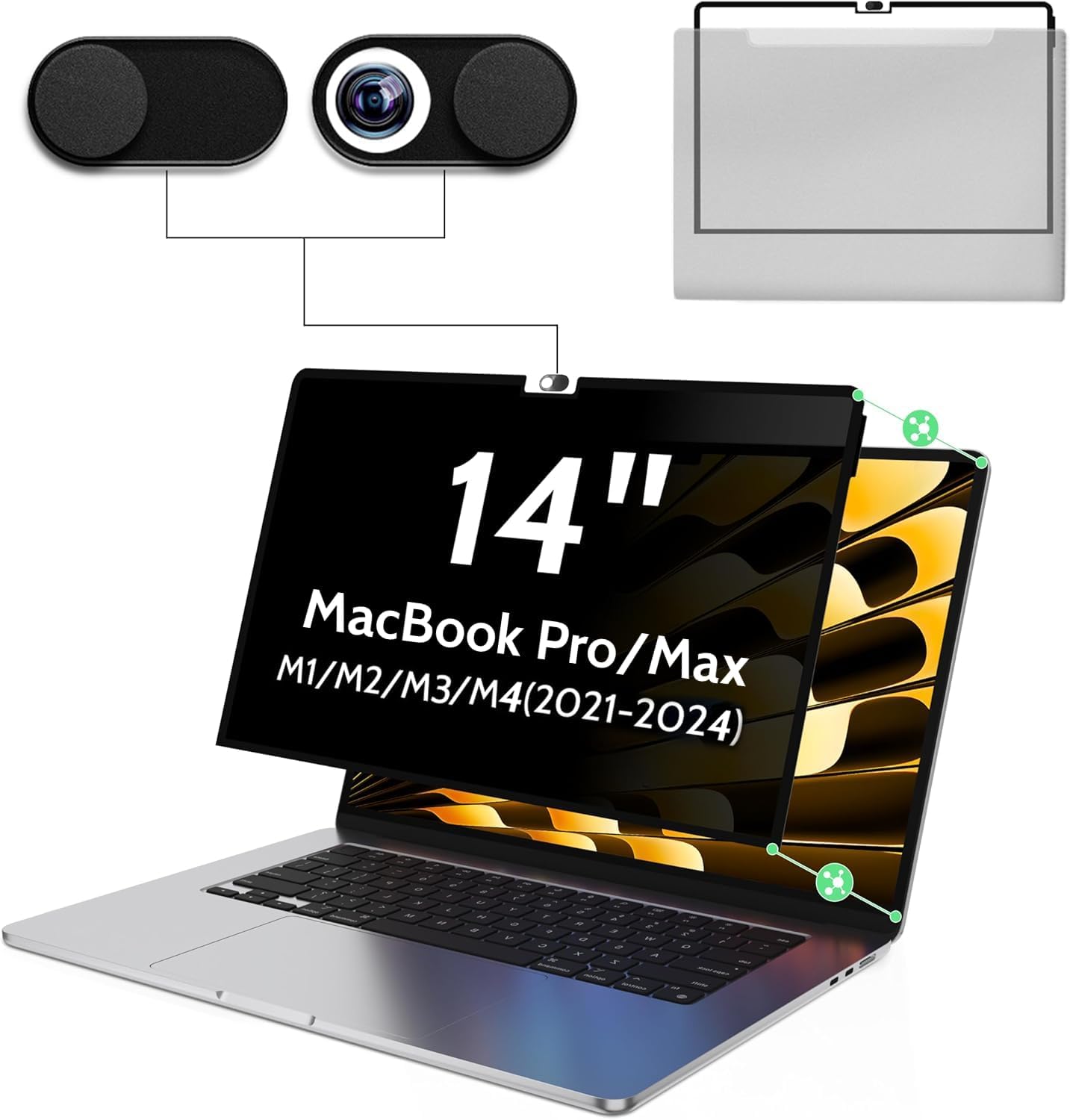 Amazon.com: Privacy Screen for MacBook Pro 14 Inch M1/M2/M3/M4(2021 ...