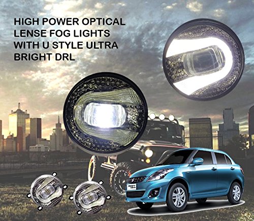 Ycl Cree Led Projector Fog Lights With Drl For Swift Dzire Type 2 Set ...