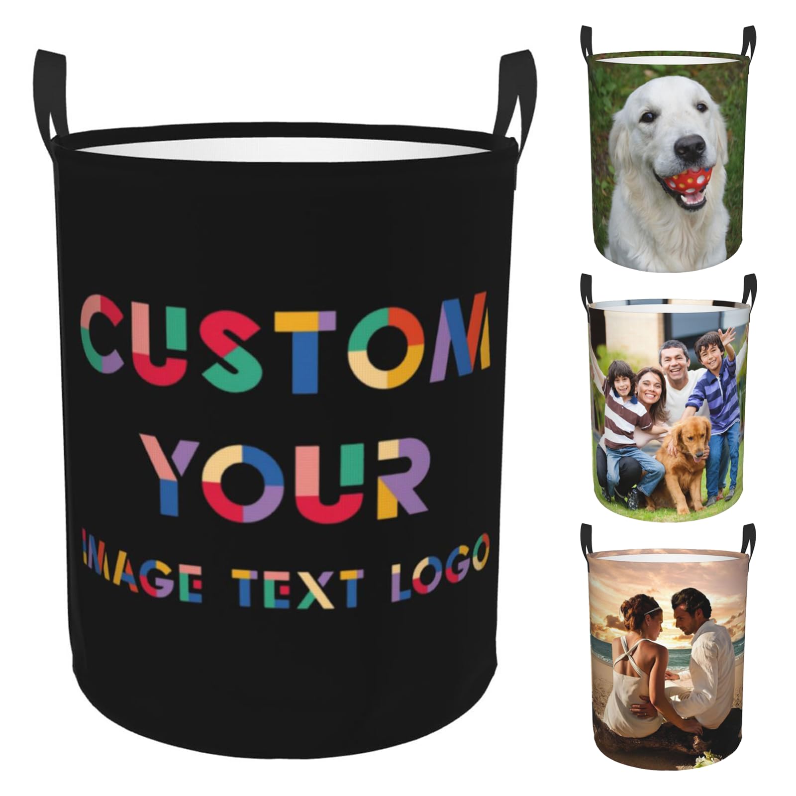 Amazon.com: Custom Laundry Basket Personalized Laundry Hamper Add Your ...