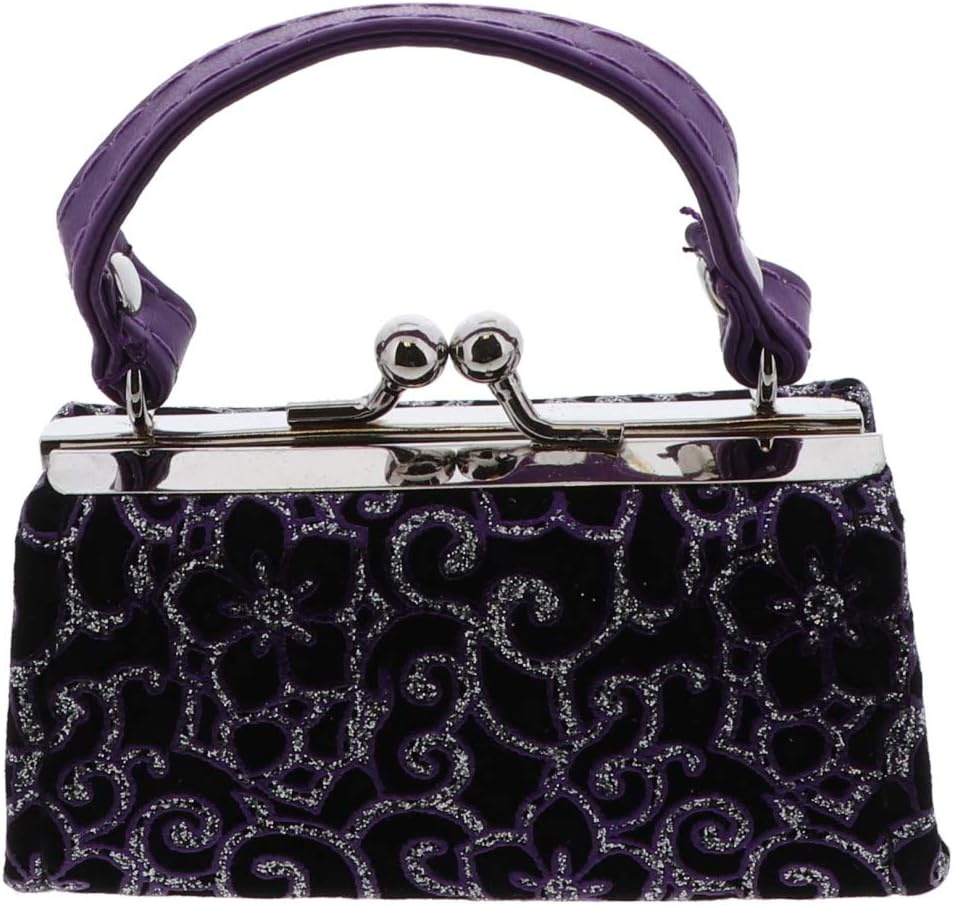 Amazon.com: Glitter Flower Lipstick Case with Handle Mahjong Purse ...