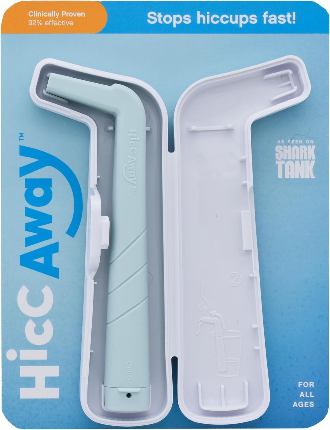 HiccAway Hiccup Straw - Stops Hiccups Naturally & Fast - As Seen On ...